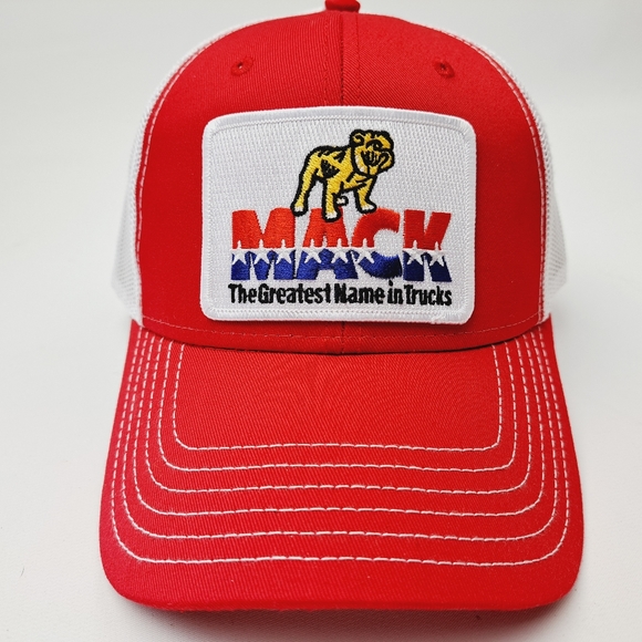 thepatriotspride.com | Accessories | Mack Trucks Embroidered Patch Mesh ...
